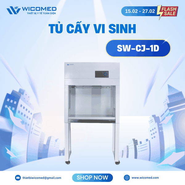 Tủ Cấy Vi Sinh Đơn SW-CJ-1D | Thổi Đứng | WICOMED - Thiết Bị Y Tế Toàn Diện