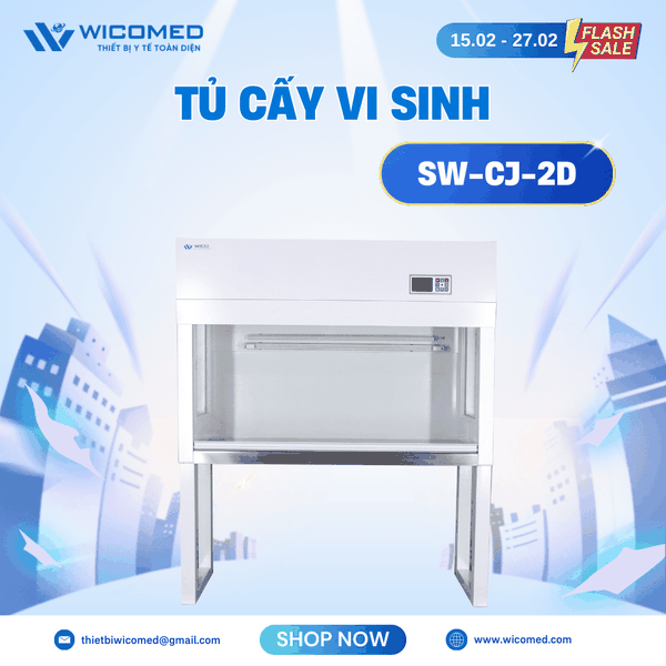 Tủ Cấy Vi Sinh SW-CJ-2D | Thổi Đứng | WICOMED - Thiết Bị Y Tế Toàn Diện