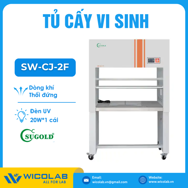 Tủ Cấy 2 Cửa Trung Quốc Sugold SW-CJ-2F | Thổi Đứng | WICOLAB.VN - All For Lab