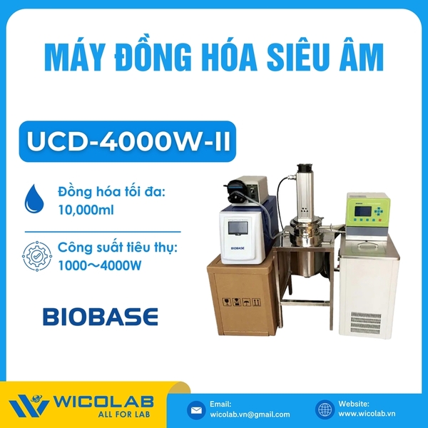 Máy Đồng Hóa Siêu Âm Biobase UCD-4000W-II | Tối Đa 10,000ml Mẫu | WICOLAB.VN - All For Lab