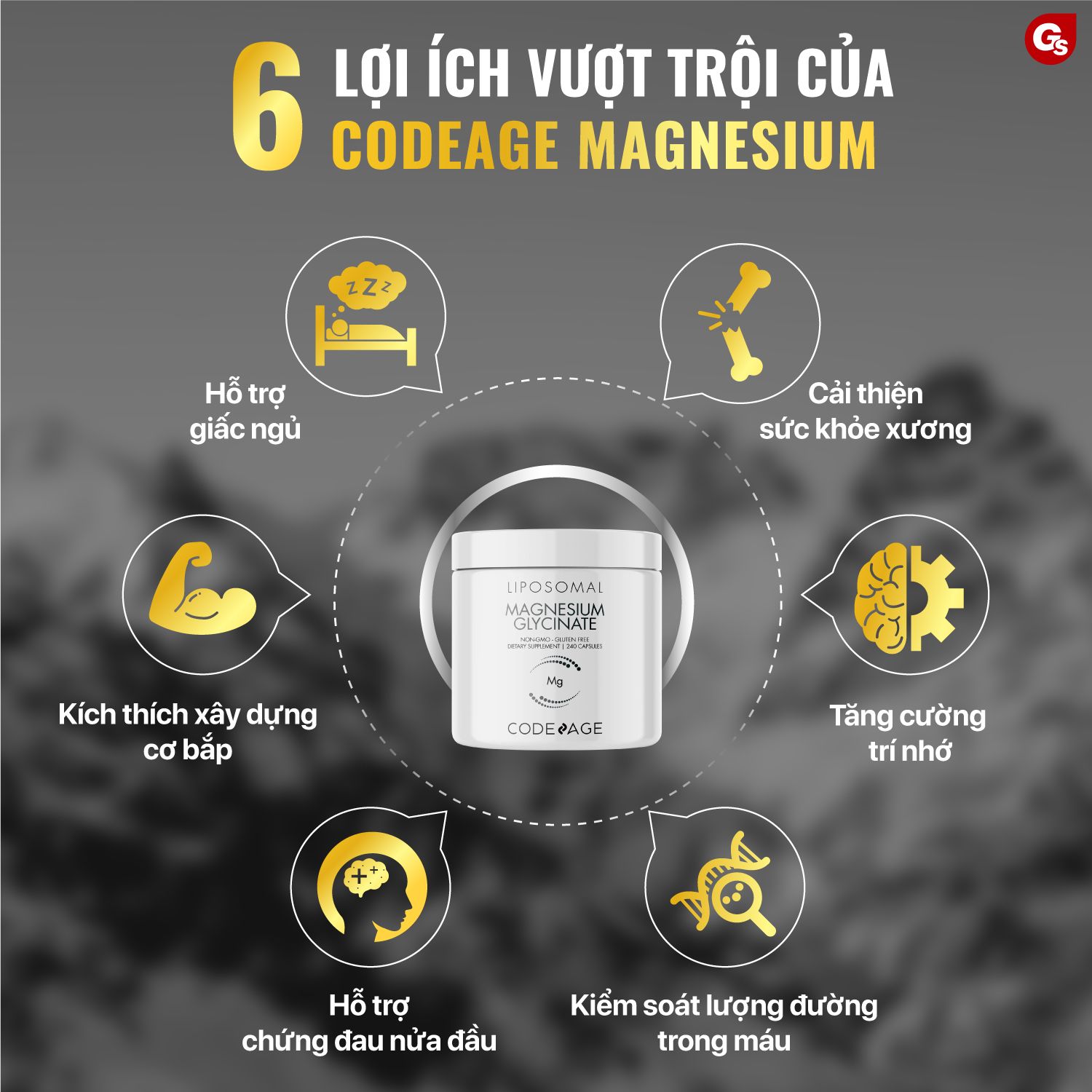 Code Age Liposomal Magnesium Glycinate - Hỗ trợ sức khỏe toàn diện