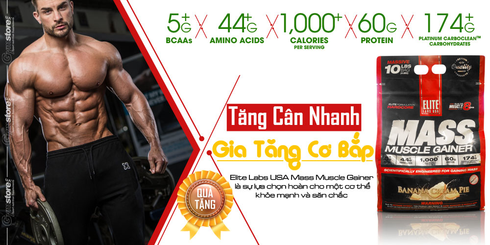 Elite Labs USA Mass Muscle Gainer 10,16 lbs (4,608 kg)