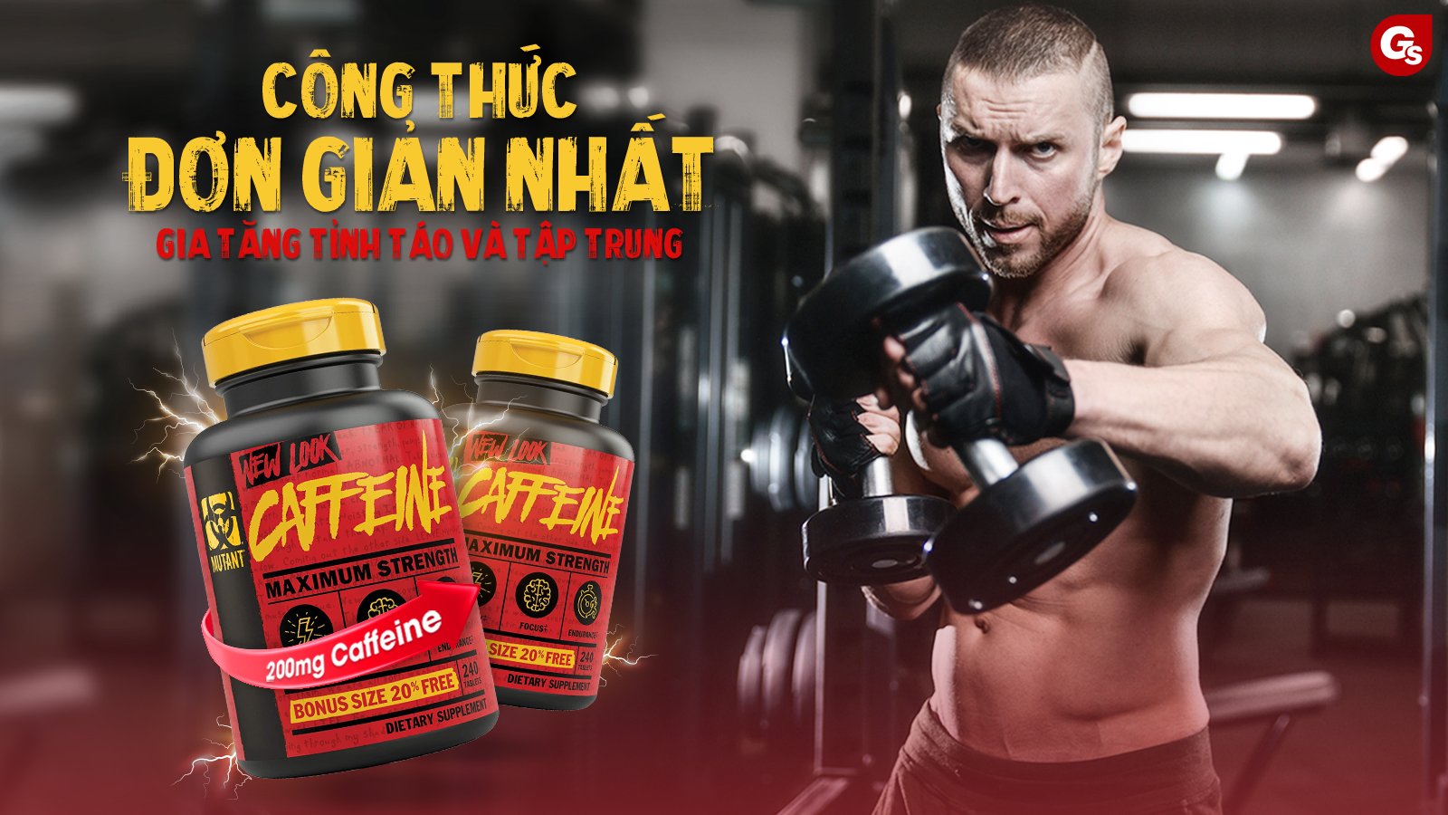 Mutant Caffeine 240 Viên - Cải thiện độ tập trung - Giá tốt