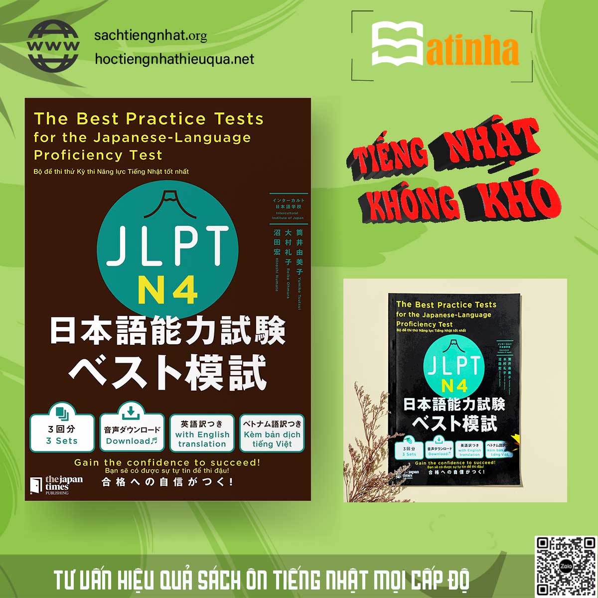 [FREESHIP] JLPT N4 Nihongo Nouryoku shiken Besuto Moshi (Có kèm chú ...