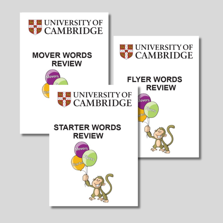 Bộ Tập viết Cambridge Starter, Movers, Flyers Words Review 3 quyển