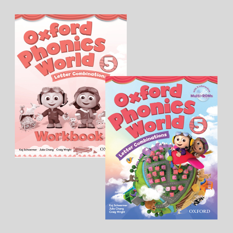 Combo 2 Sách: Oxford Phonics World 5 (Student book + Workbook) – In màu