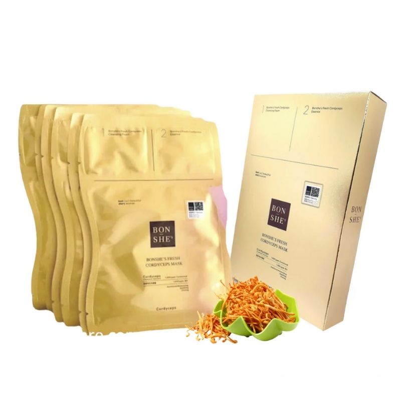 Mặt Nạ Đông Trùng Hạ Thảo Bonshe's Fresh Cordyceps Mask (28ml*6 miếng ...