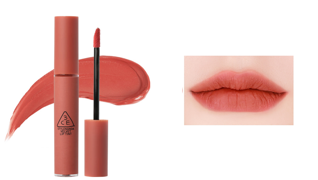 Son 3CE Kem Velvet Lip Tint Màu Going Right - cam hồng đất Kangnam Mart