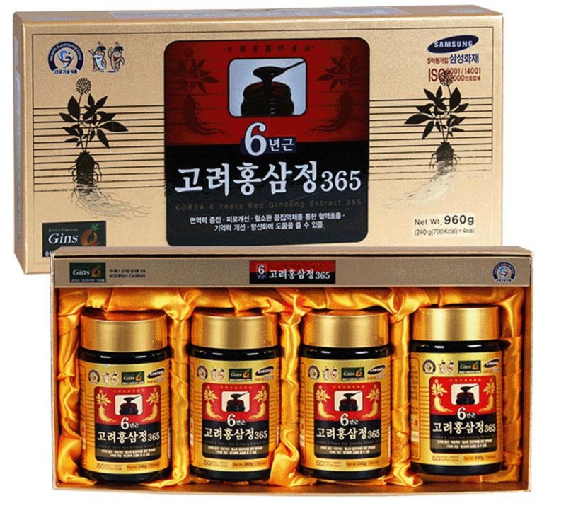 Cao Hồng Sâm 6 Năm 365 Hộp 4 Hũ (240g x 4 hũ) Kangnam Mart
