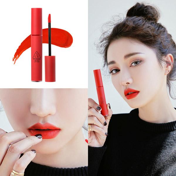 Son 3CE Kem Velvet Lip Tint Màu Save Me - San Hô Neon Kangnam Mart