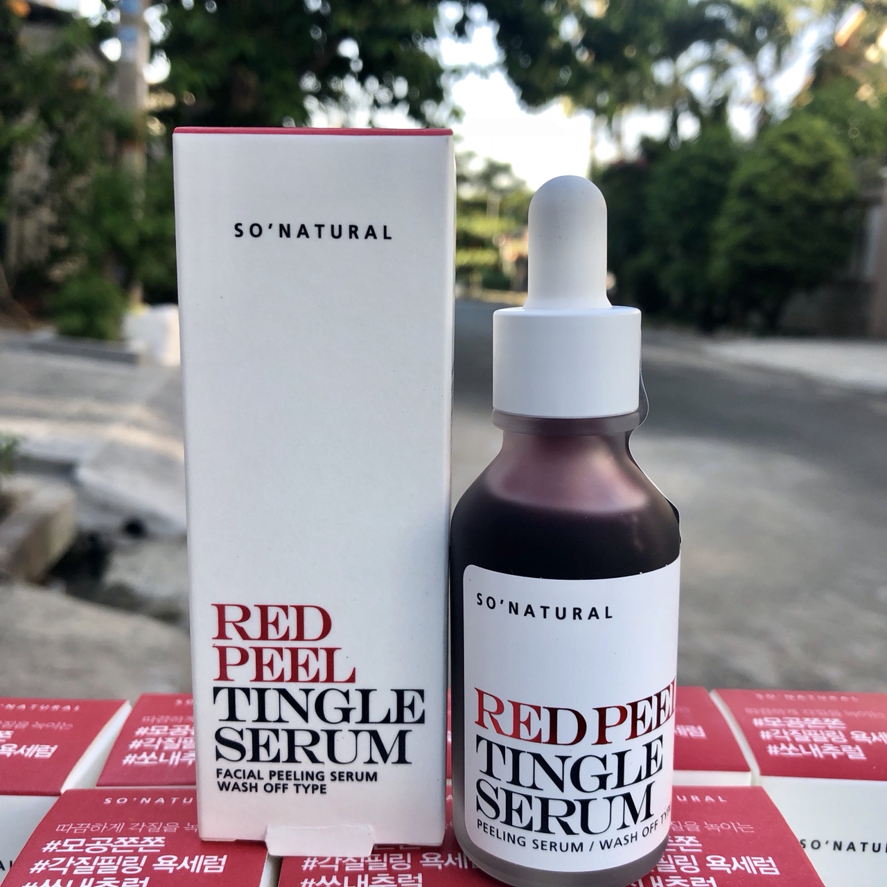 Tinh Chất Red Peel Tingle Serum So’Natural 35ml Kangnam Mart