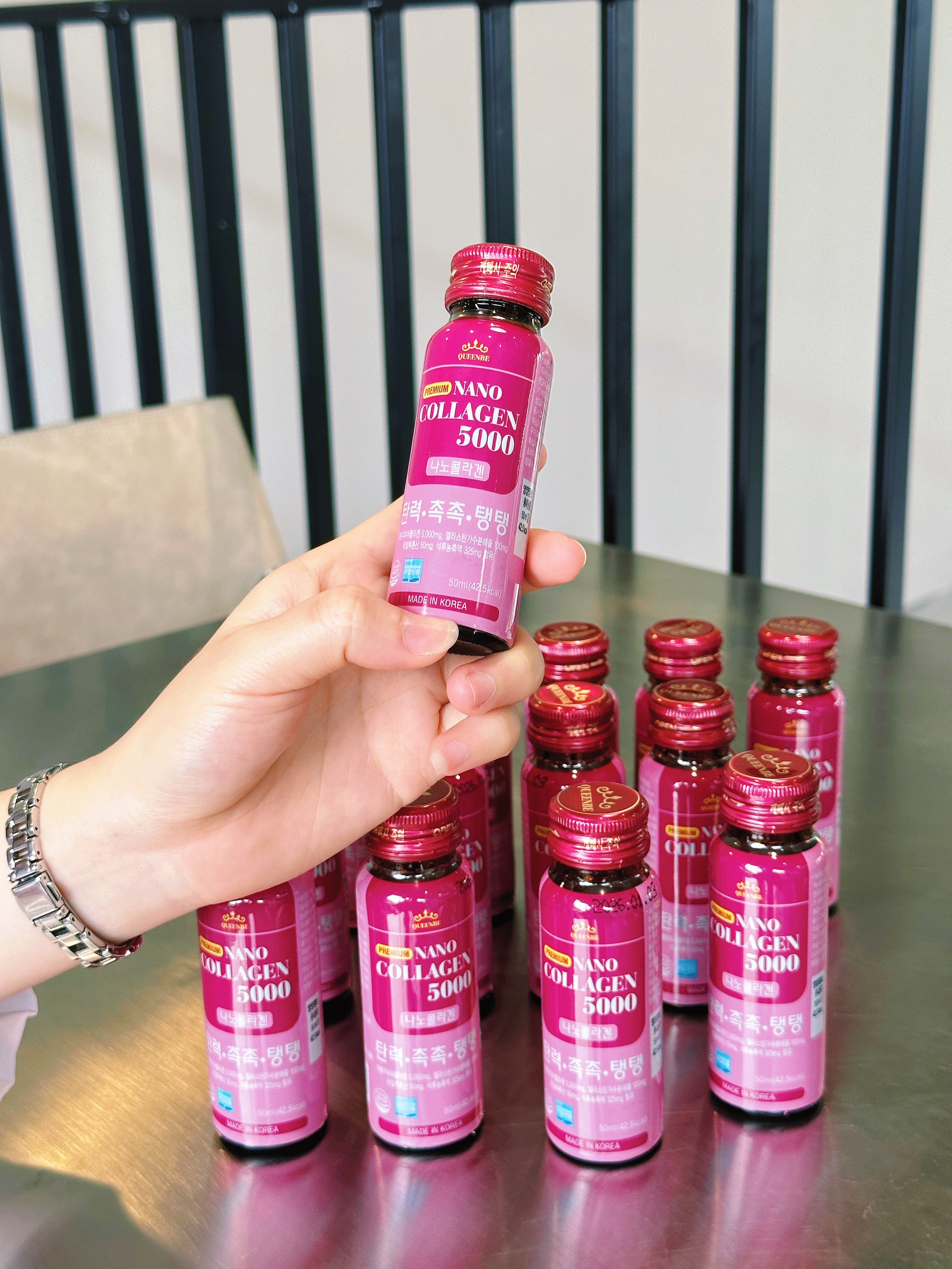 Nước uống Premium Nano Collagen QueenBe 5000mg Giftset (50ml*15chai ...