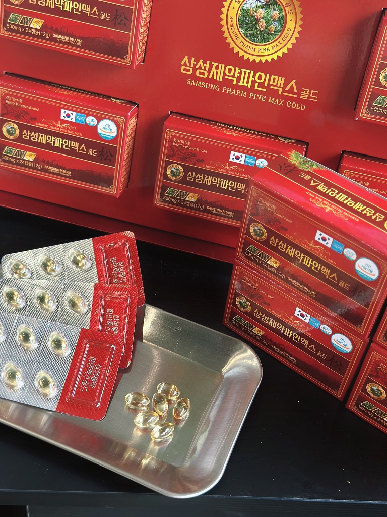 Tinh Dầu Thông Đỏ Samsung Pharm Pine Max Gold Hàn Quốc (500mg * 120 ...