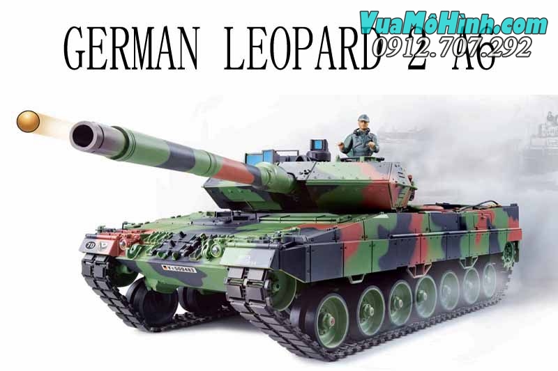 Xe tăng điều khiển từ xa Heng Long LEOPARD 2A6 PRO xích sắt kim loại