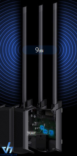 TP-LINK 941HP công suất cao - 3 anten 9dBi - Tốc độ Wifi Cat.9 450Mbps ...