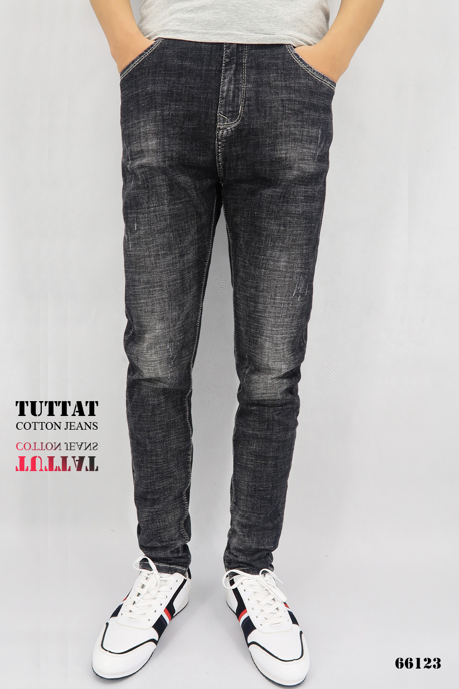 QuẦn Jeans Nam Slimfit 66123 Black Tuttat