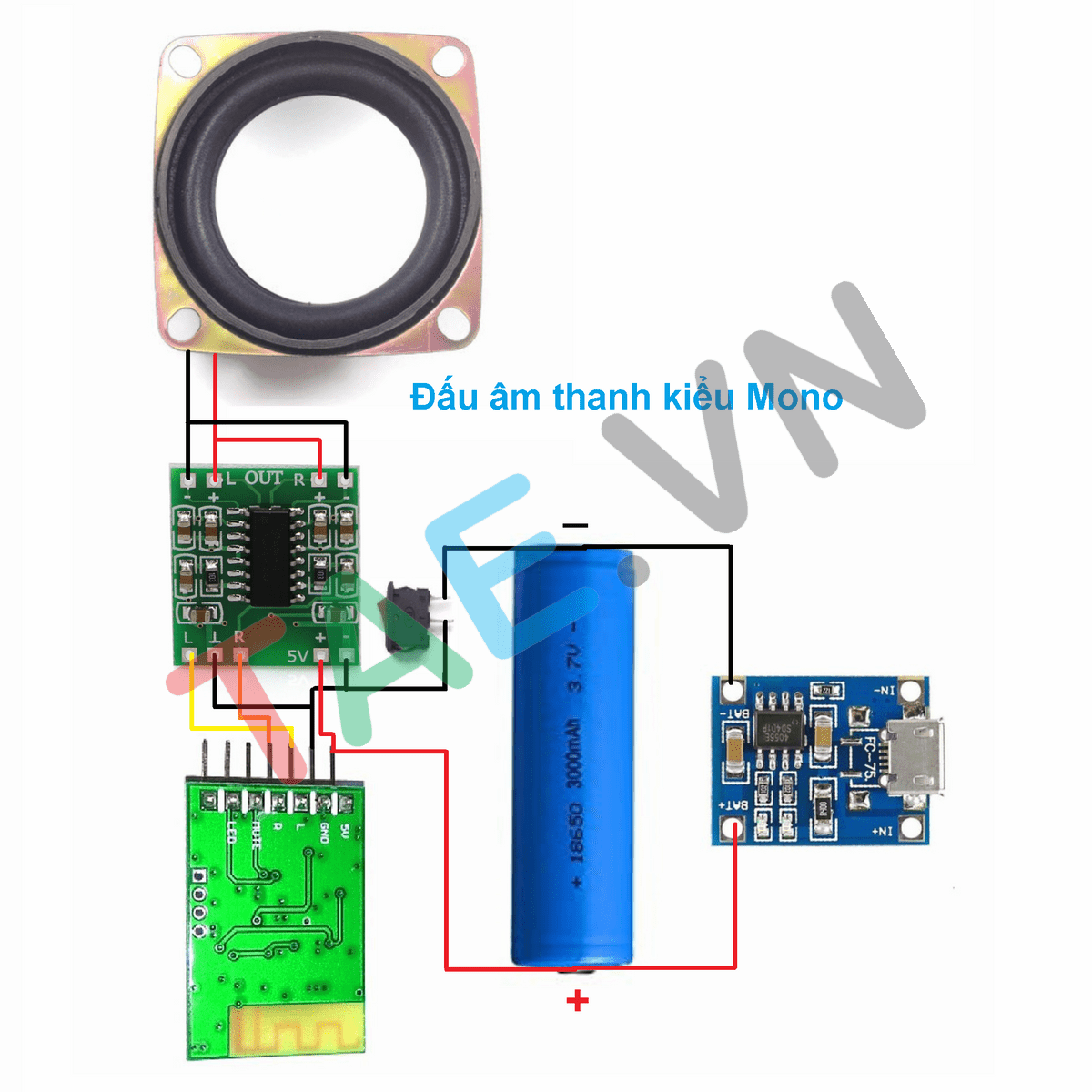 Combo Chế Loa Bluetooth 3W MonoBass – TAE SHOP