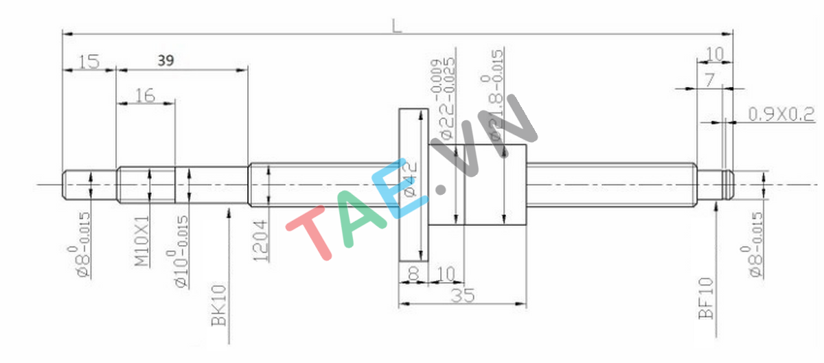 Vitme Bi Lead Screw SFU1204 Đủ Loại – TAE SHOP