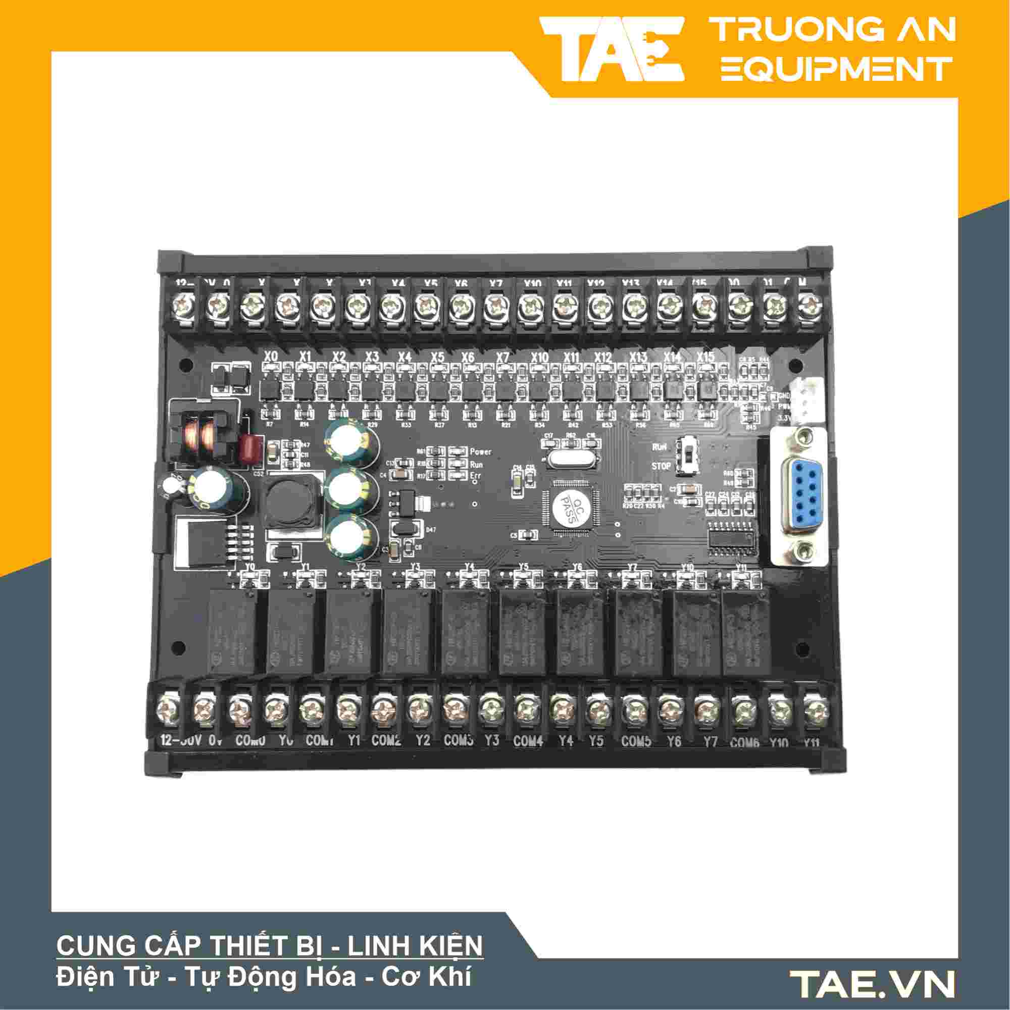 Board Mạch PLC EY Mitsubishi FX2N-24MR Có Đế cài Ray Trường An Equipment