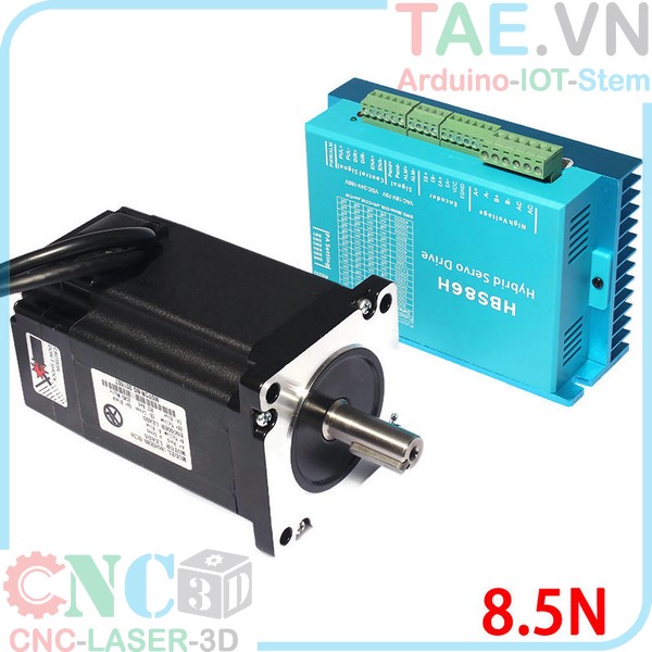Combo Stepper motor 86 8.5NM + Driver HBS86H Trường An Equipment