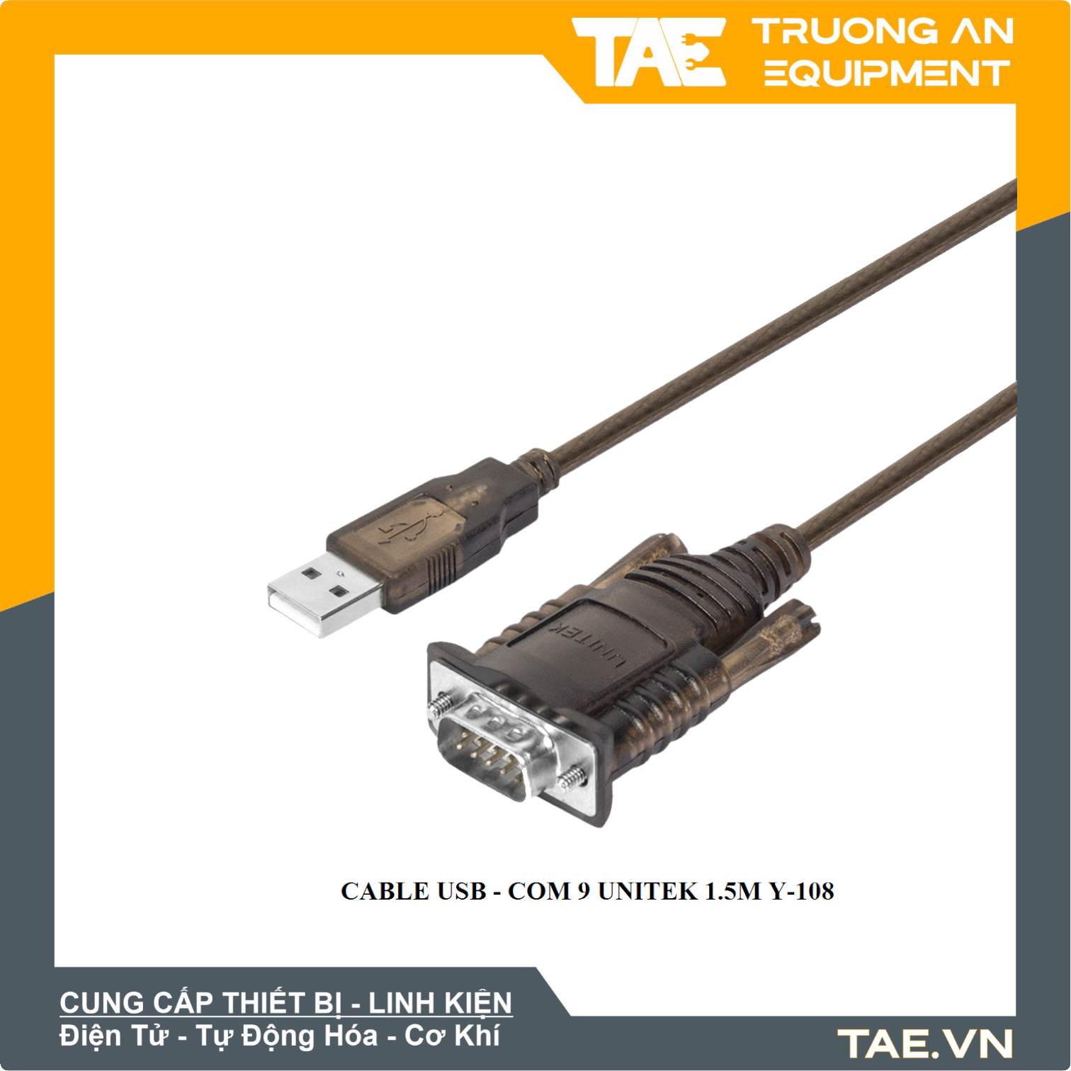 Cáp USB RS232 công nghiệp Chíp FTDI FT232 Unitek Y108 Trường An Equipment