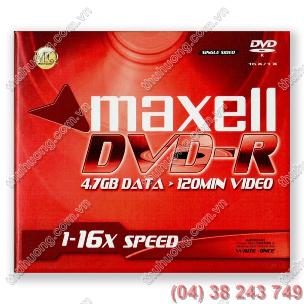 Đĩa DVD-R 4.7GB 16x - MAXELL (có vỏ, ghi 1 lần)