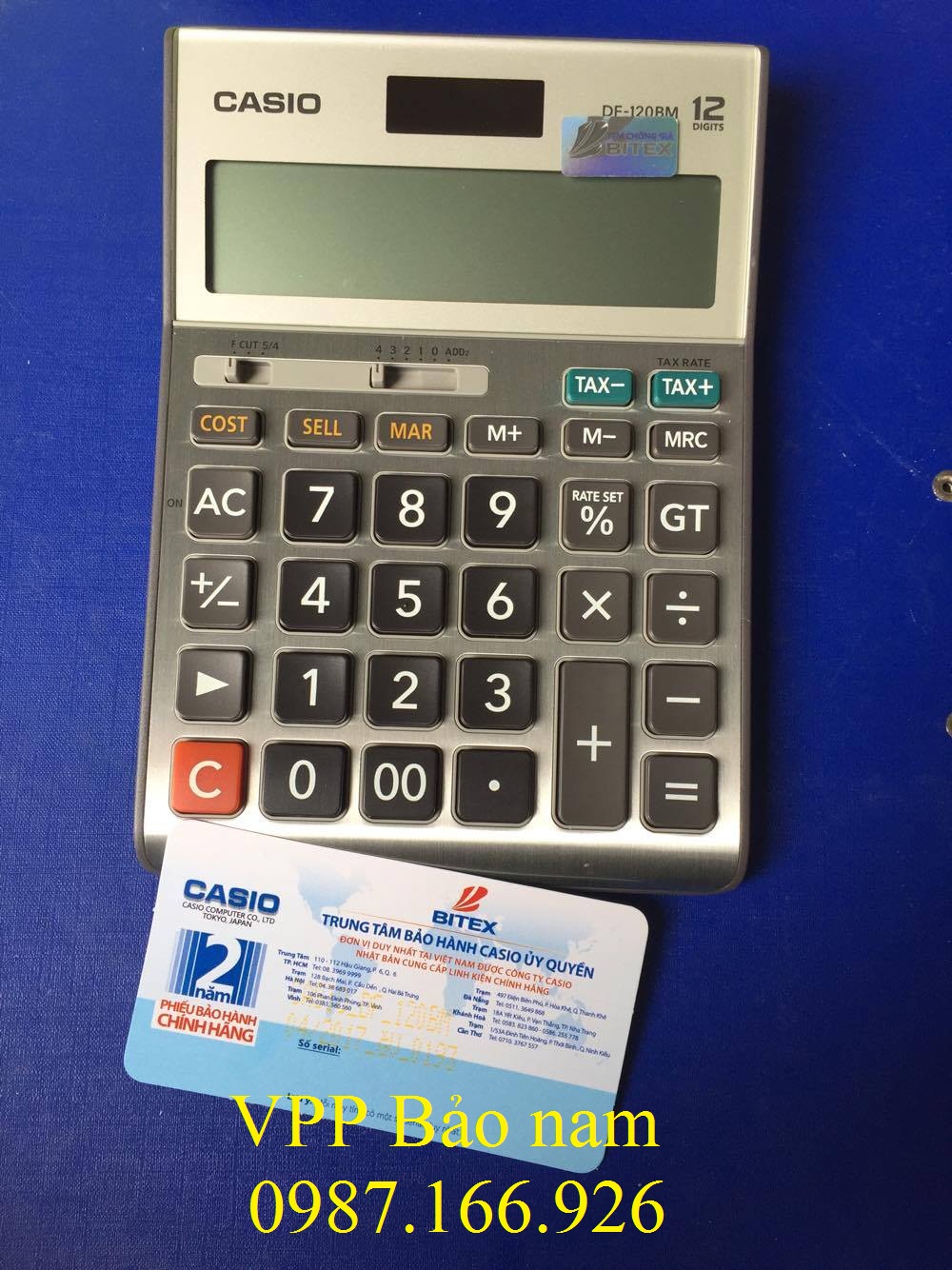 Máy tính Casio DF-120B | CÔNG TY TNHH VĂN PHÒNG PHẨM BẢO NAM