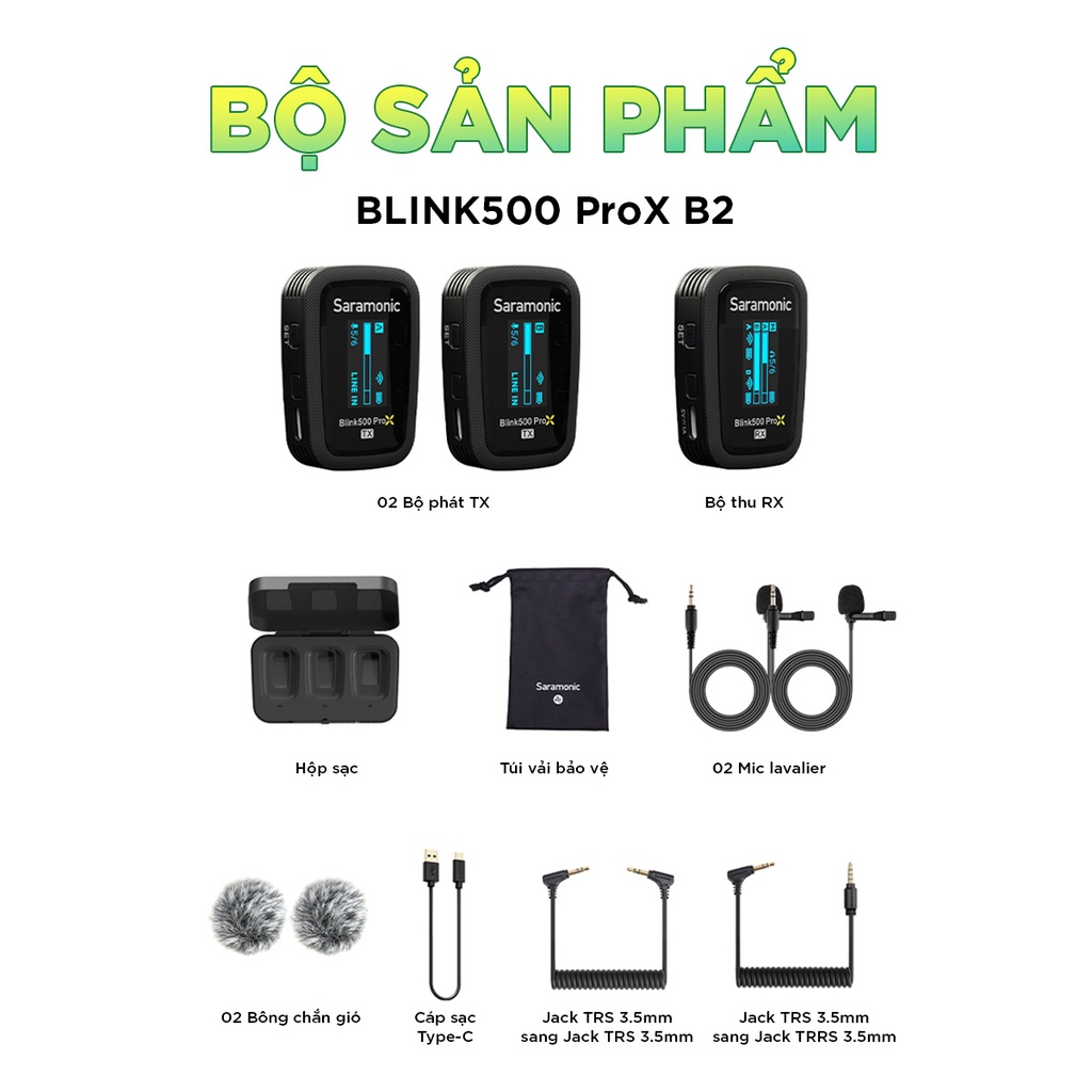 Micro Thu âm Saramonic Blink 500 Prox B2