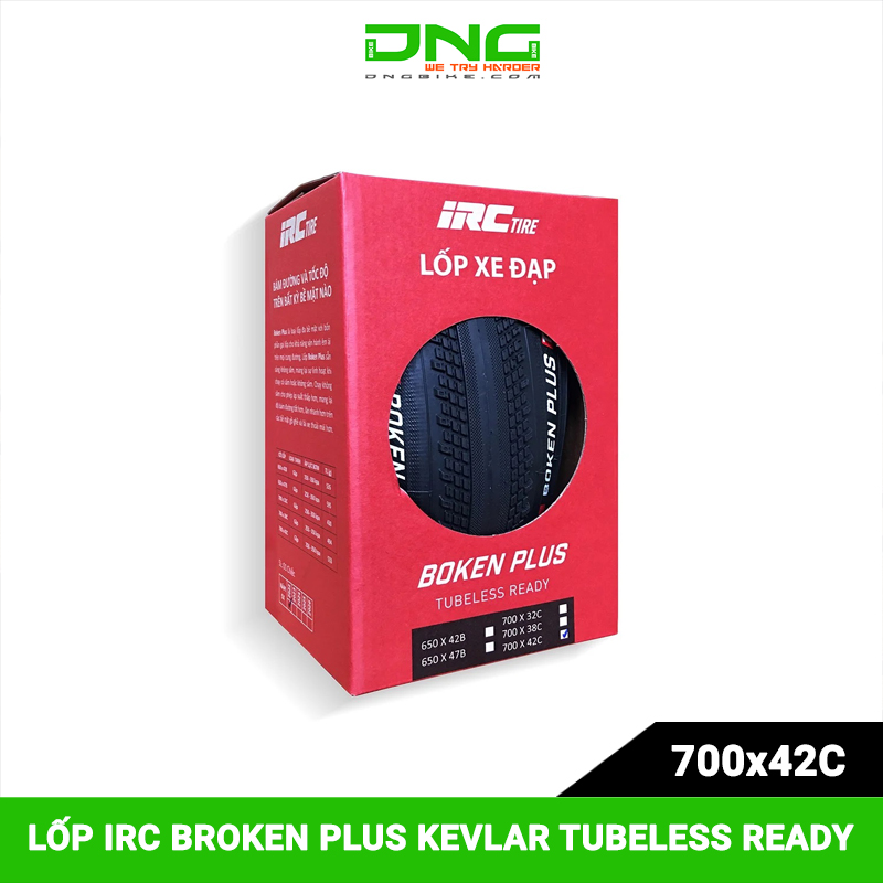 Lốp xe đạp IRC Broken plus Kevlar Tubeless Ready | DngBike.com