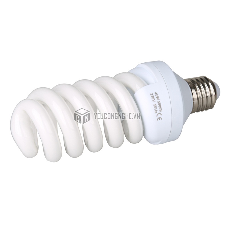 Bóng đèn xoắn ốc 45W 5500K chụp ảnh trong studio