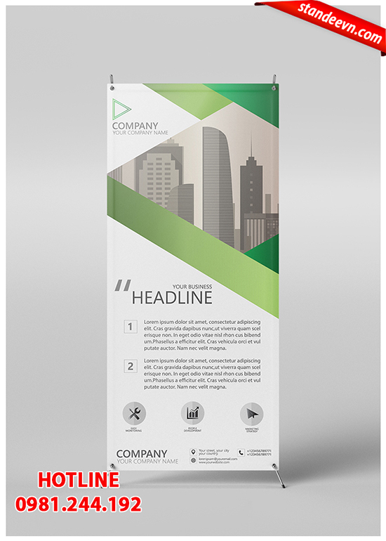 In Standee 80x180, In Standee Chữ X Chất Liệu PP