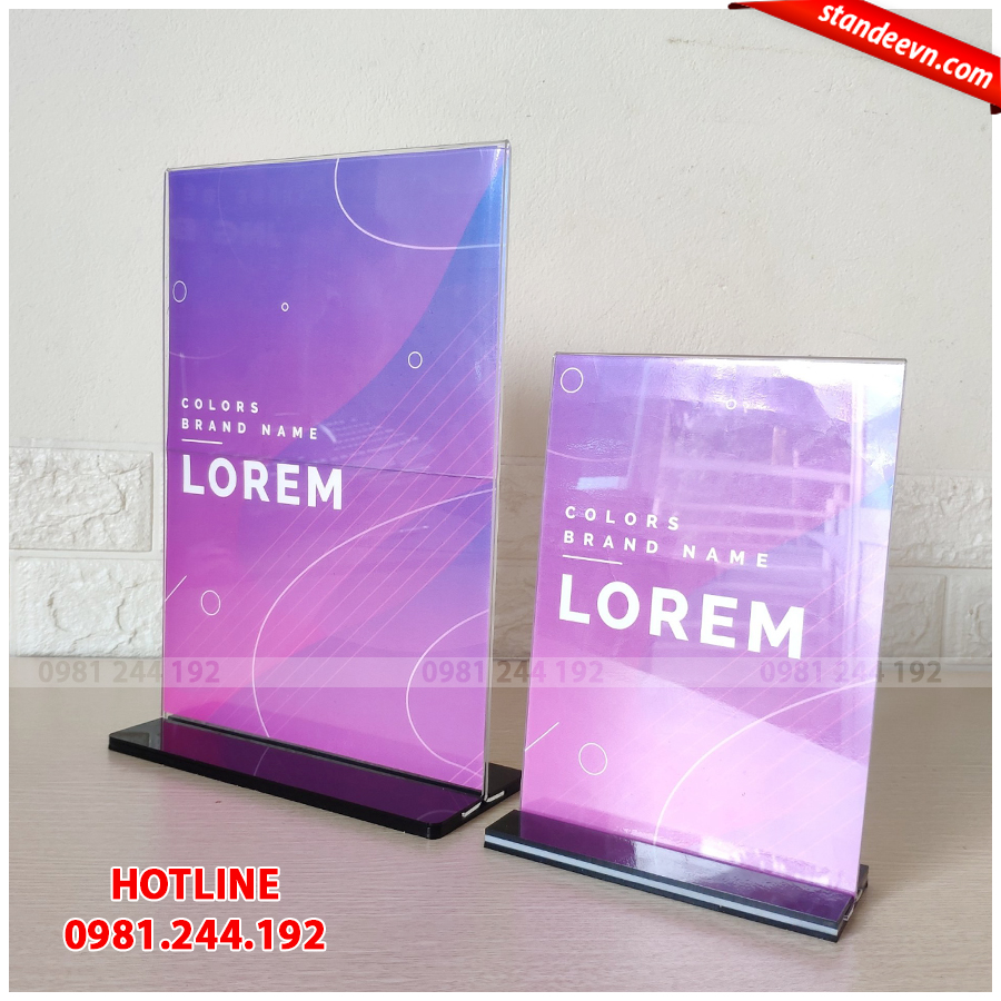 Menu mica để bàn A4 ,A5