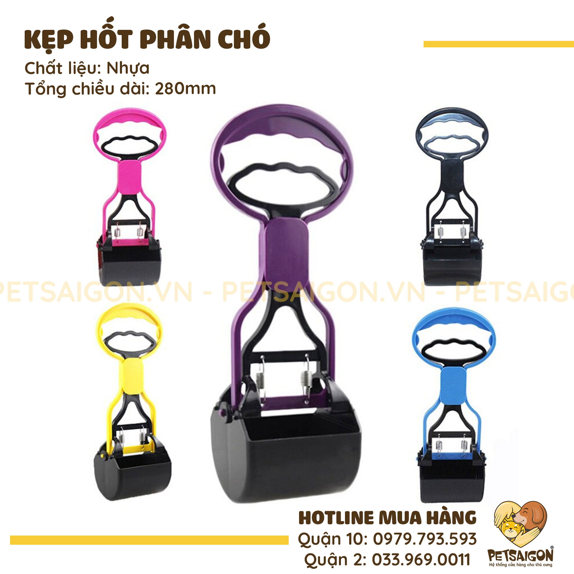 Kẹp Hốt Phân Cho Chó - Kẹp Dọn Vệ Sinh Cho Chó
