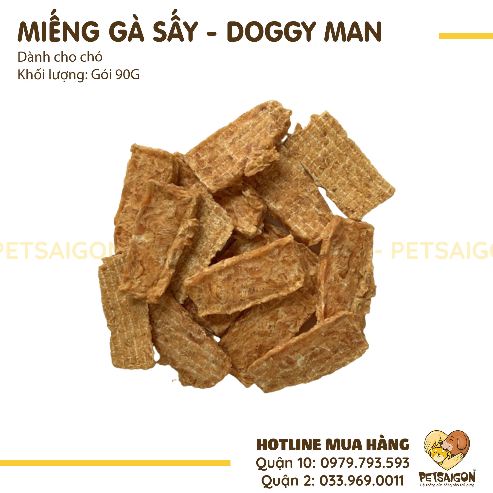 Bánh Thưởng Cho Chó - Snack Miếng Gà Sấy Cho Chó