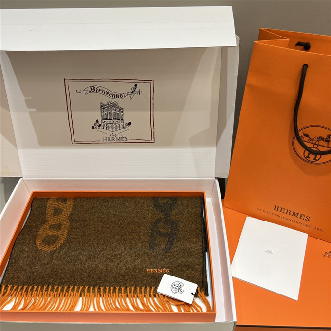 KHĂN Hermes La Pig Noose Cashmere scarf