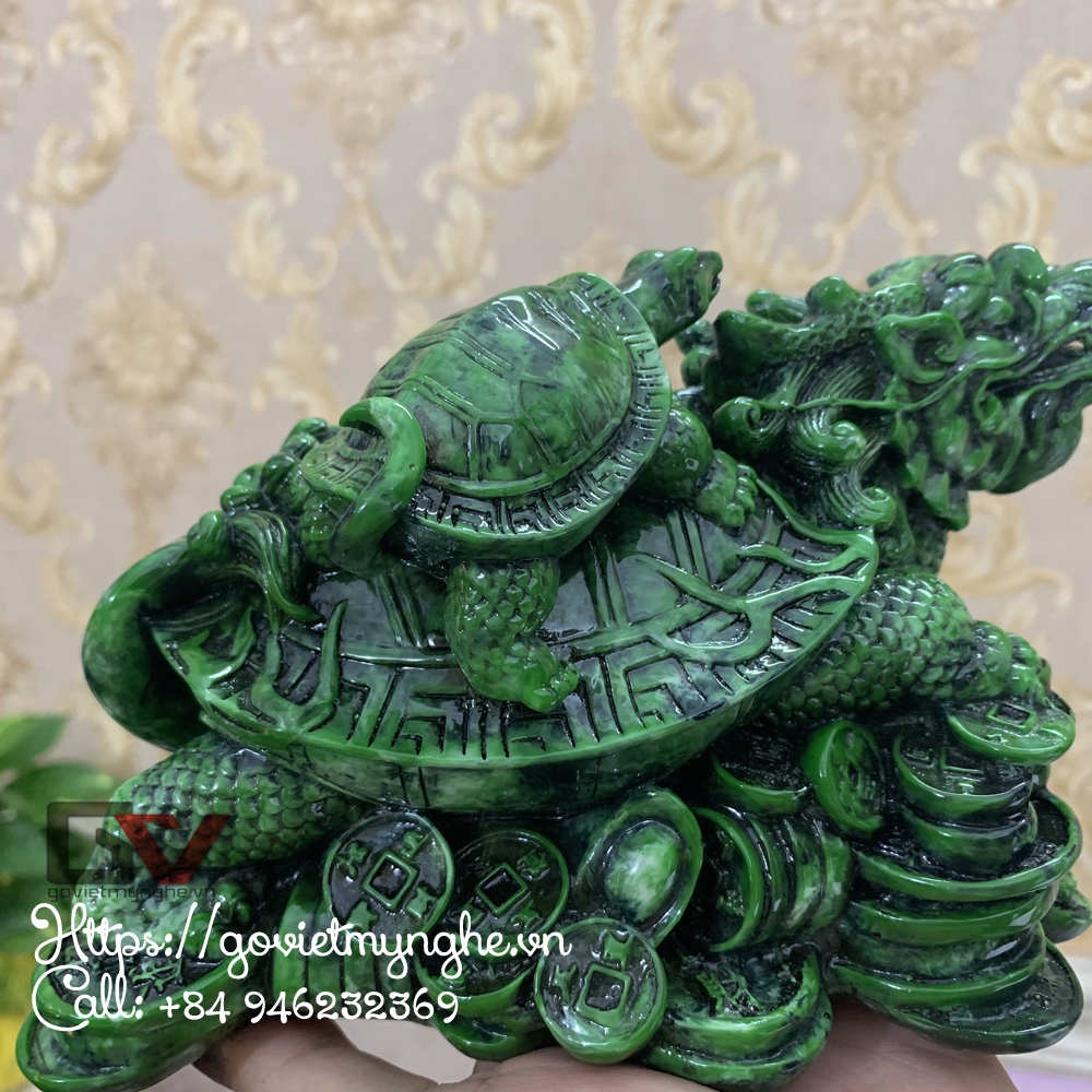 Tượng đá long quy _ Rùa đầu rồng trang trí phong thủy - Long quy cõng ...