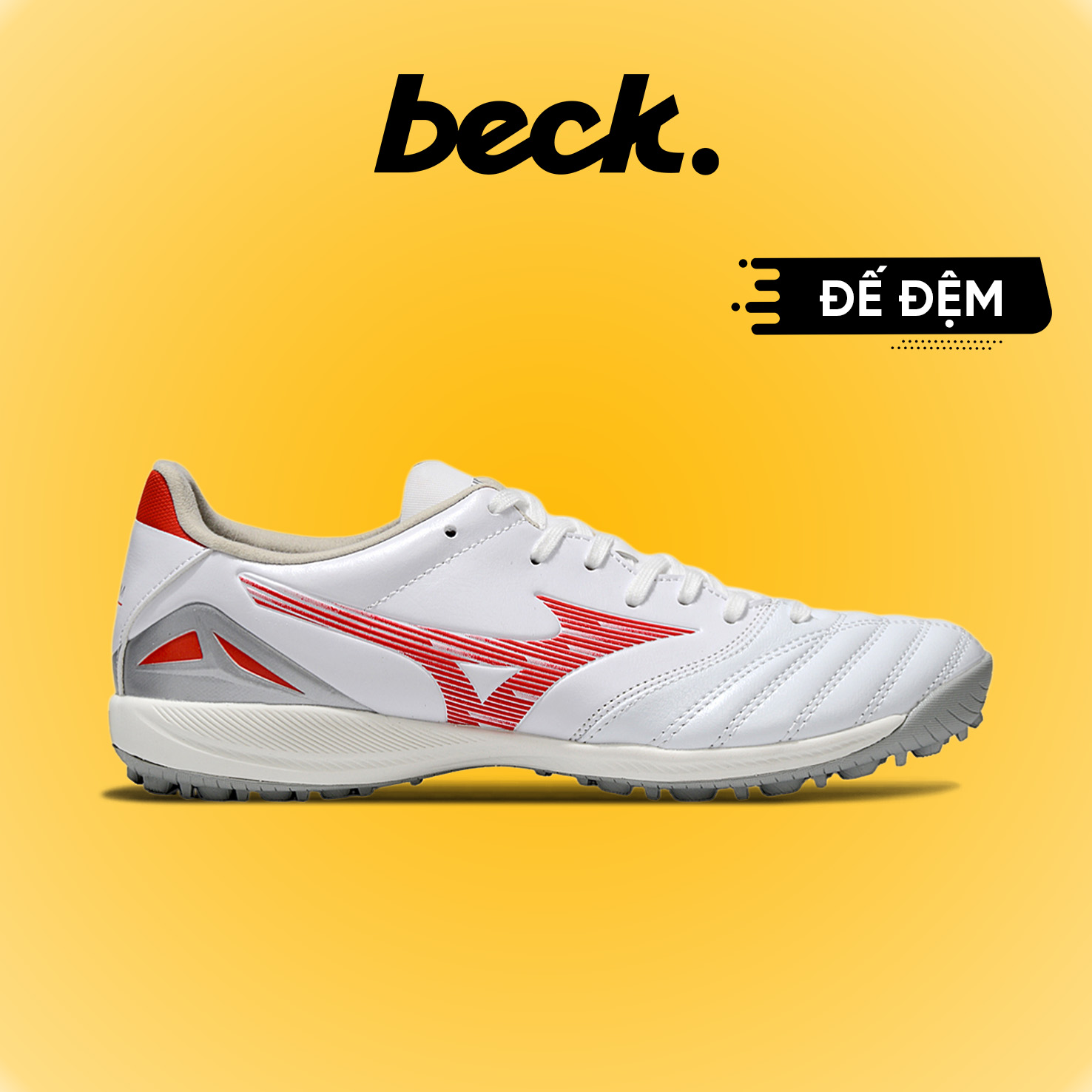 Giày Bóng Đá Mizuno Neo 4 Pro Đế Đệm Trắng Đỏ TF