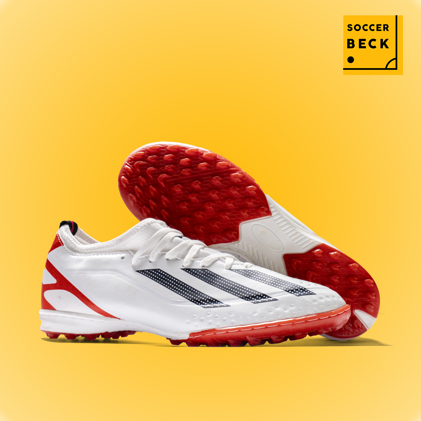 Giày Bóng Đá Winbro X Crazyfast Trắng Đỏ Vạch Đen TF