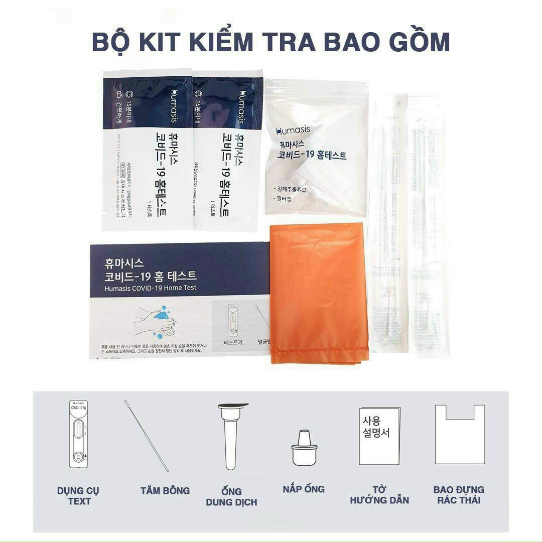 Bộ test nhanh COVID-19 Ag Humasis Hàn Quốc