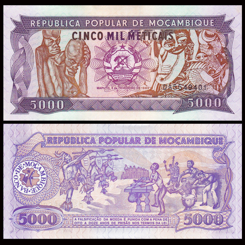 5000 meticais Mozambique 1989 Shop tiền sưu tầm D-money 5000 meticais Mozambique 1989 Shop tiền sưu tầm D-money