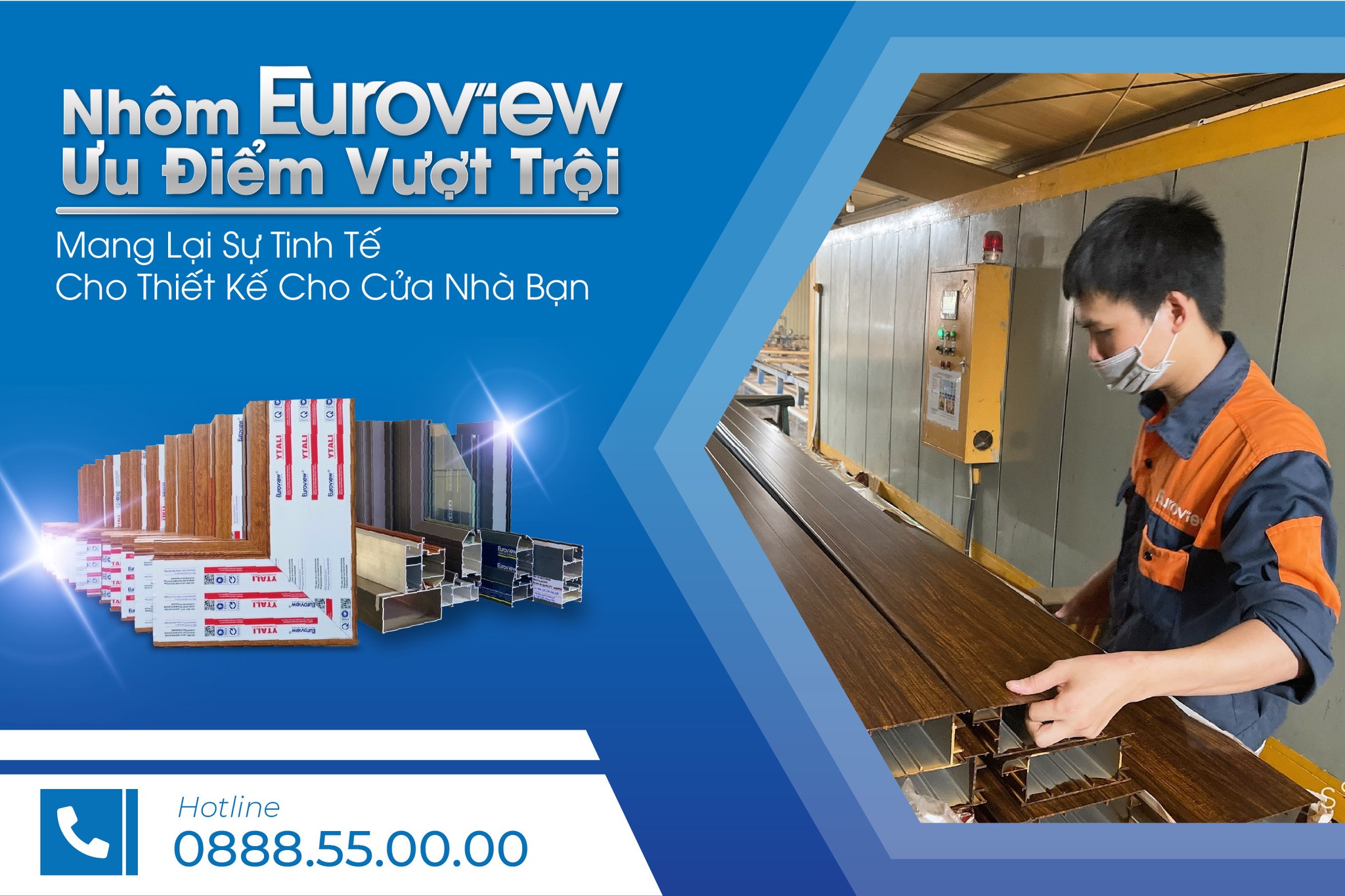 Euroview - Công ty sản xuất cửa nhôm kính các loại Nhôm Euroview