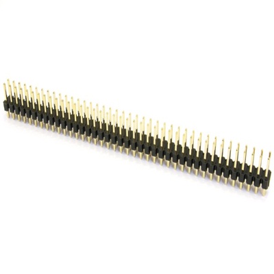 2x40 Pin Male Header, 2.54mm - Gold