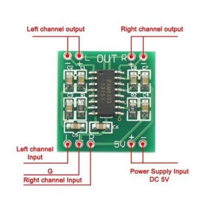 PAM8403 Stereo Audio Amplifier Module Pinout, Features,, 53% OFF