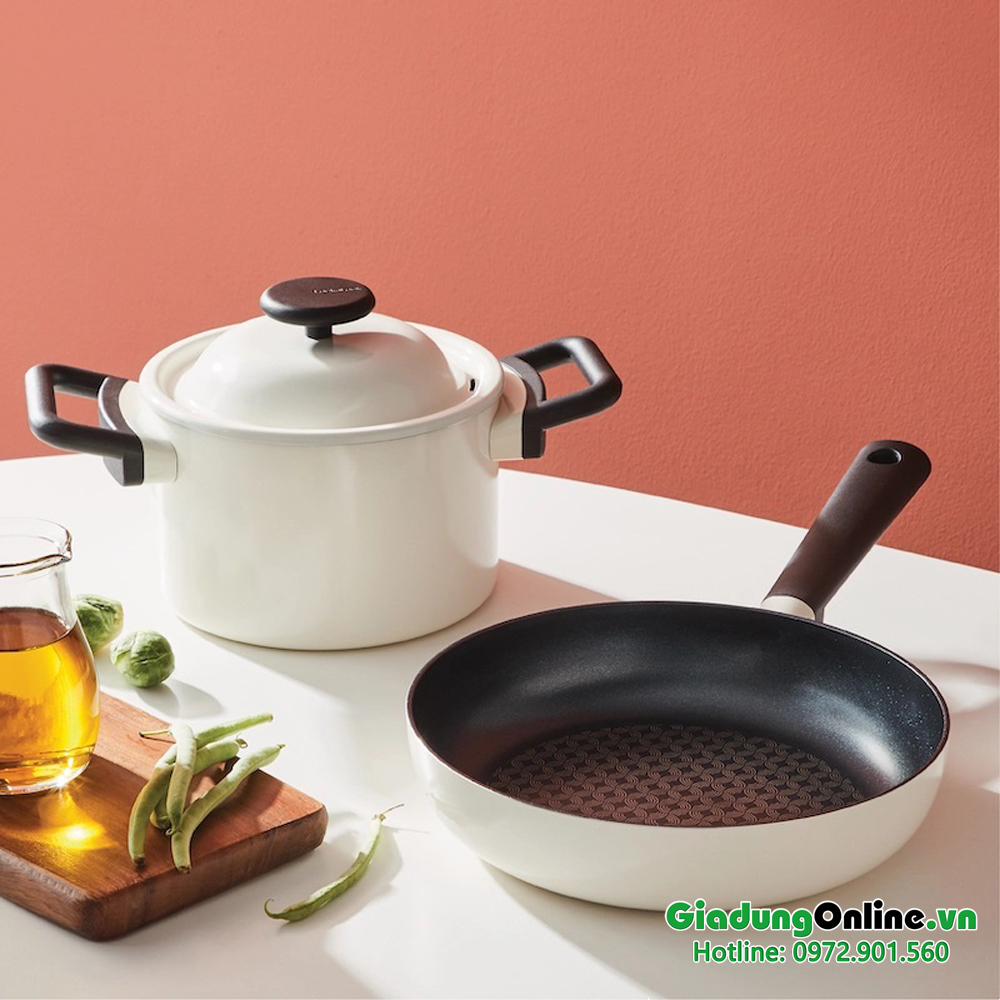 Nồi Decor Lock&Lock Lòng Chống Dính Ceramic LDE1182IH 18cm - Màu IVORY ...