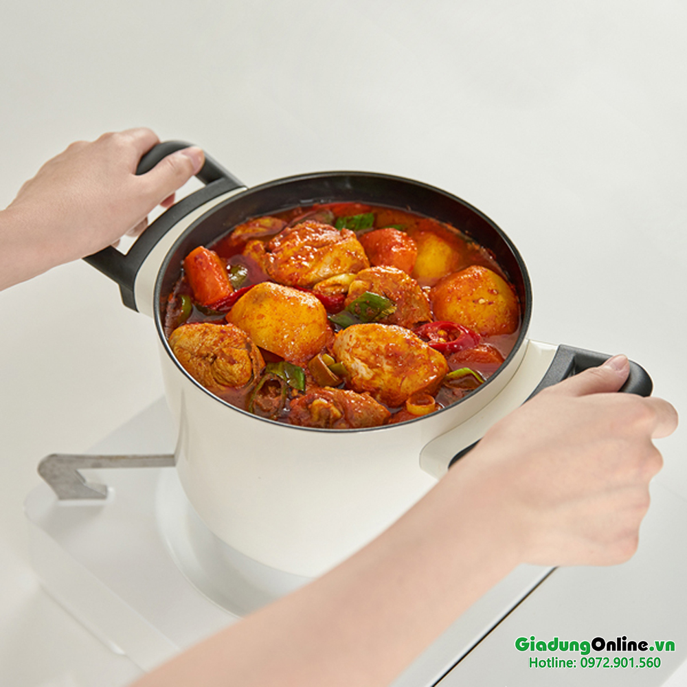 Nồi Decor Lock&Lock Lòng Chống Dính Ceramic LDE1182IH 18cm - Màu IVORY ...