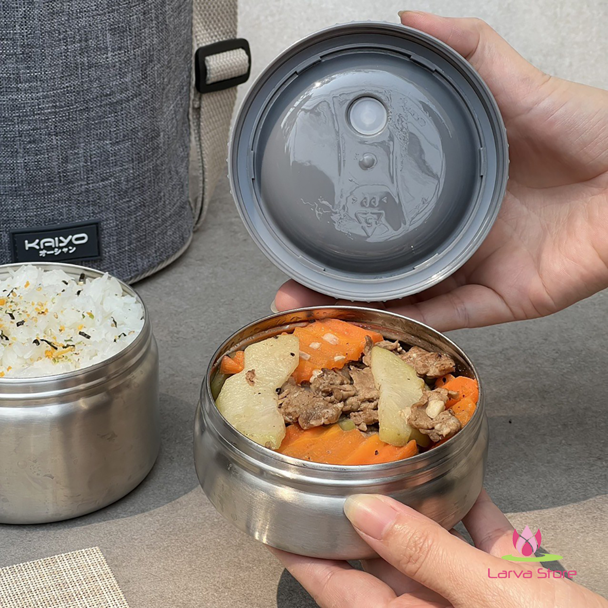 Hộp Cơm Giữ Nhiệt Kaiyo 1.7 Lít Inox 304