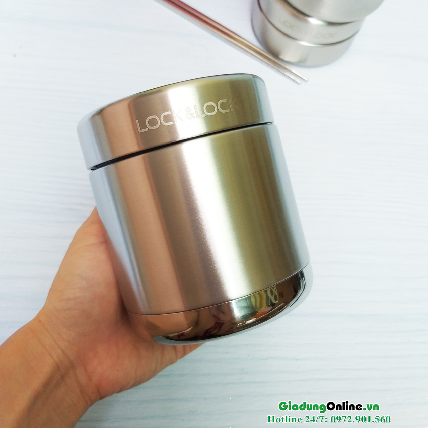 Bộ Hộp Cơm giữ nhiệt Inox 304 Lock&Lock LHC8015 (350ml, 280ml, 280ml)