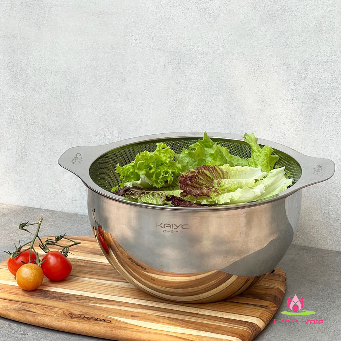 Bộ Tô Trộn Và Rổ Inox Kaiyo