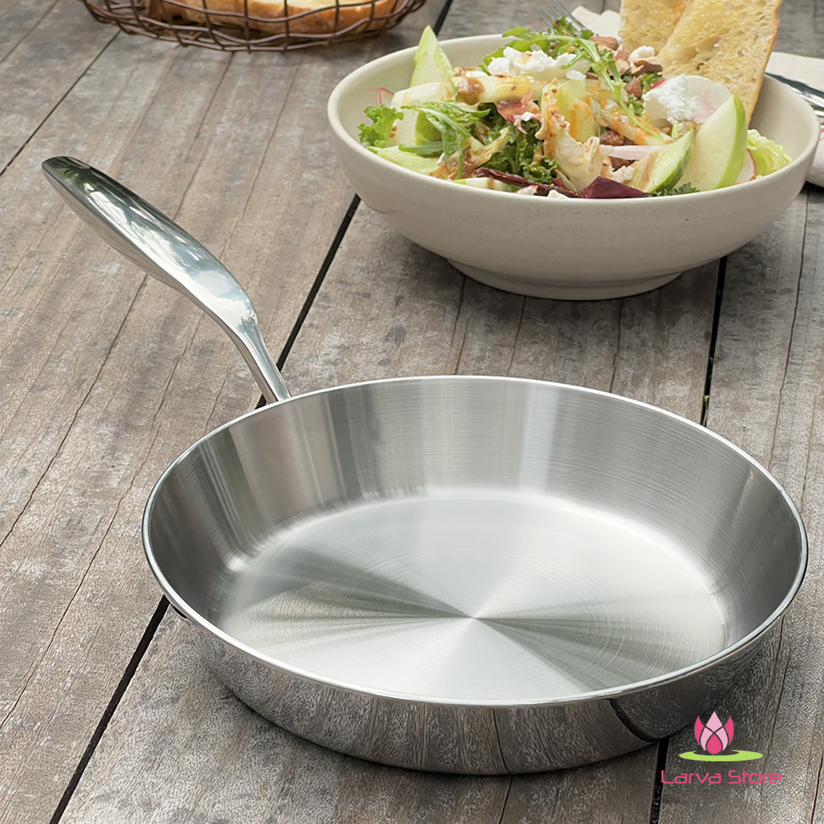 Chảo inox 316 Liền Khối 5 lớp 5-Ply Premium Kaiyo Chống Dính Tự Thân ...