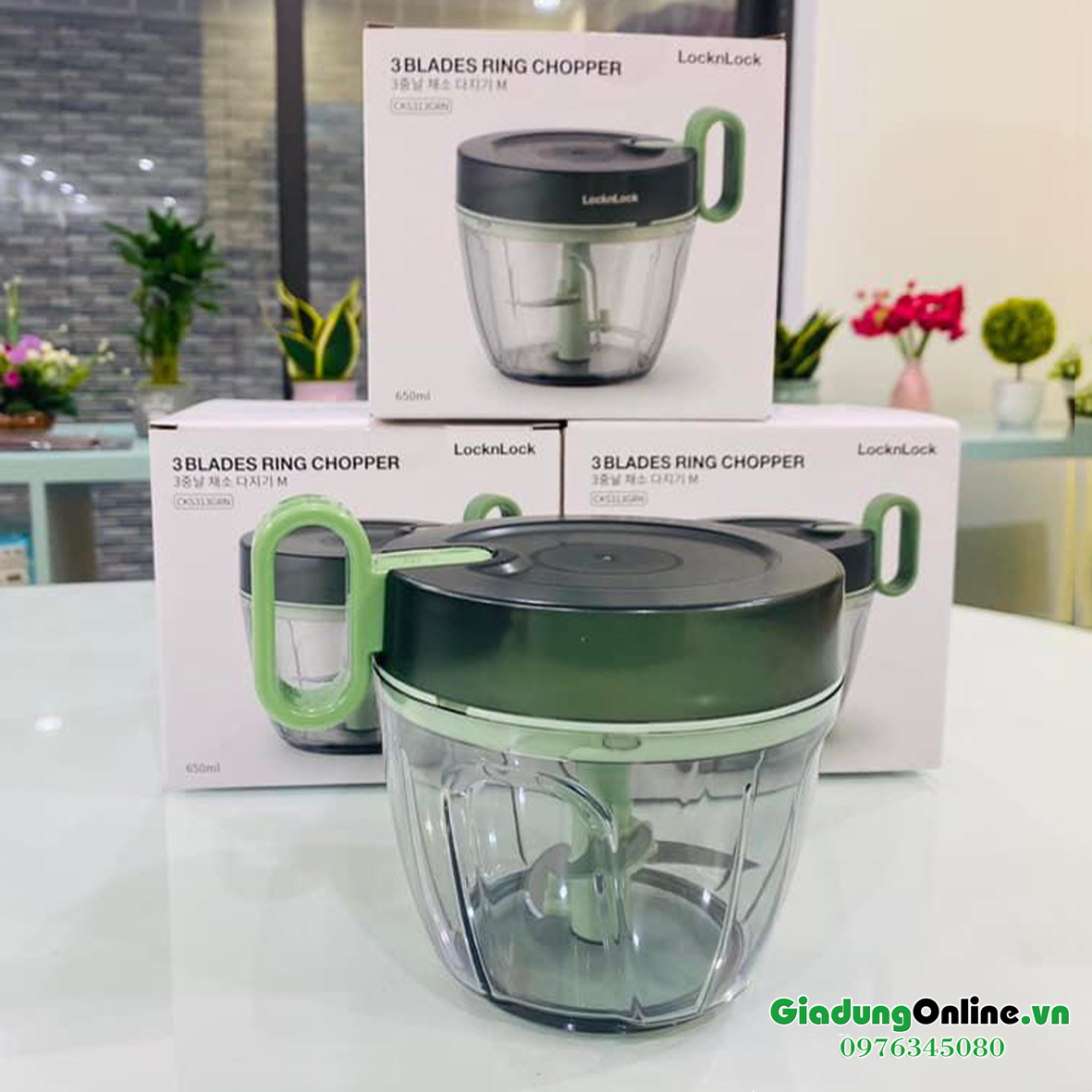 Dụng cụ băm xay LocknLock CKS313GRN 650ml